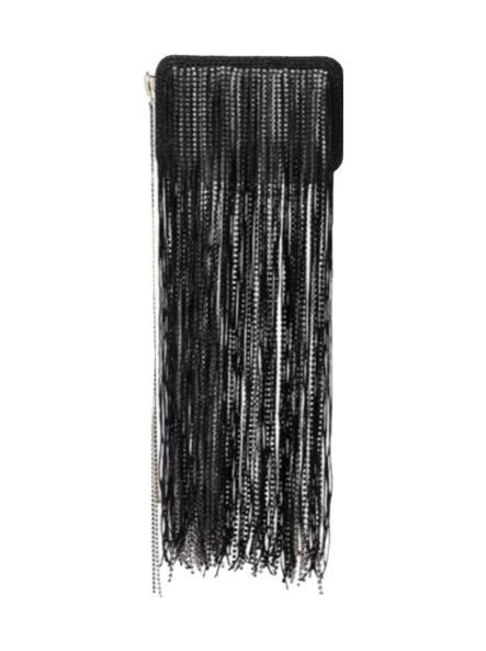 Magda Butrym Lelia Mini Embellished Fringed Clutch - Black