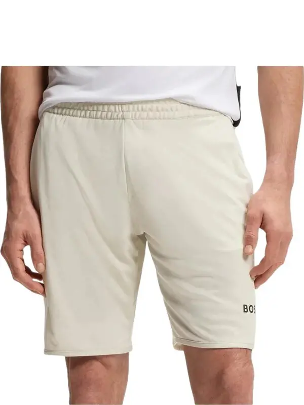 Hugo Boss Elasticated Waist Shorts With Logo Detail - Nude