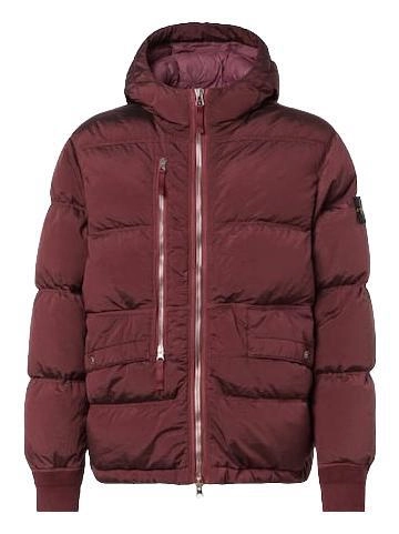 Stone Island Down Hooded Jacket - Red