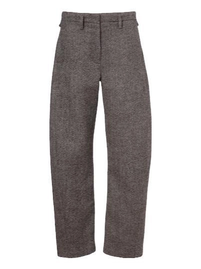 Magda Butrym Low-rise Herringbone Wool-blend Barrel-leg Pants - Black