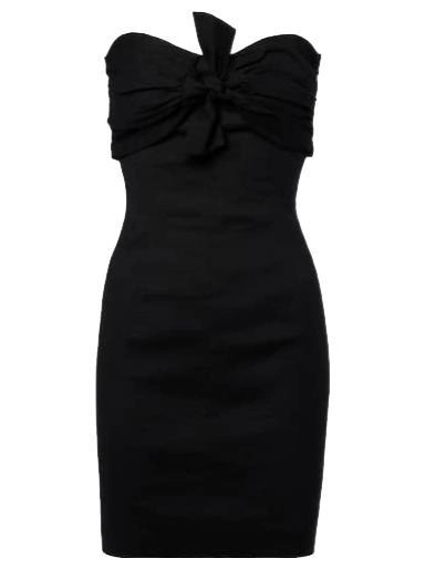 Tove Dipti Linen And Cotton-blend Mini Dress - Black