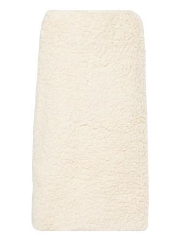 JIL SANDER Cotton Fleece Midi Skirt - White