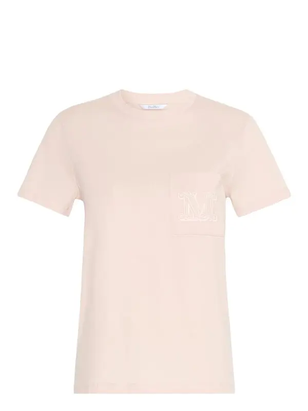 Max Mara Logo Embellished Crew Neck T-shirt - Pink