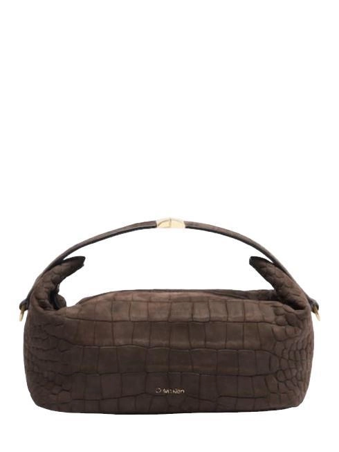Calvin Klein Andy Small Leather Shoulder Bag - Black