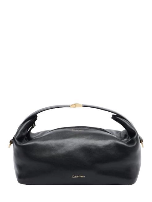 Calvin Klein Andy Small Leather Shoulder Bag - Black