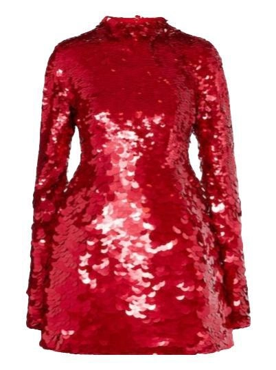 Sportmax Sequined Jersey Minidress - Red
