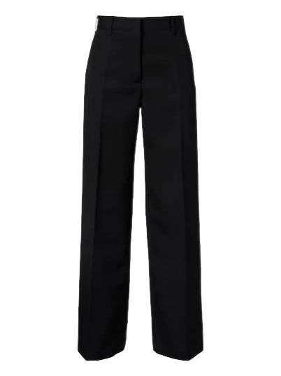 JIL SANDER Low-rise Wool Straight Leg Trousers - Black