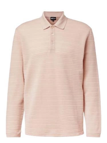 Giorgio Armani Striped Polo Sweater - Nude