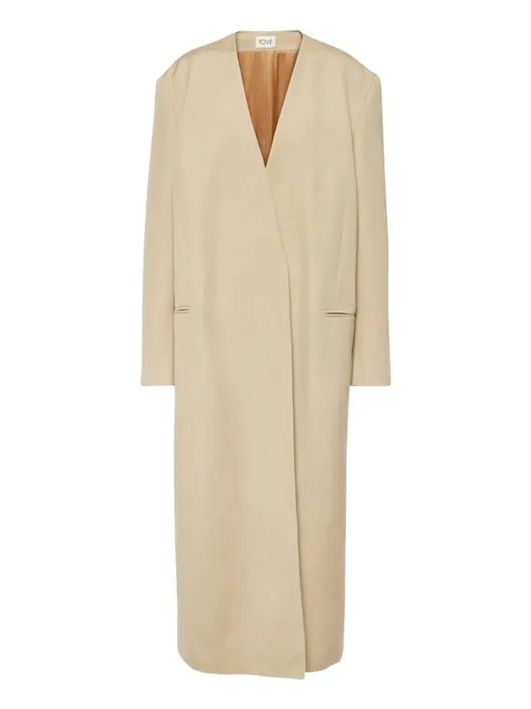 Tove Allegra Cotton-blend Coat - Nude