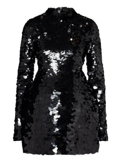 Sportmax Sequined Jersey Minidress - Black