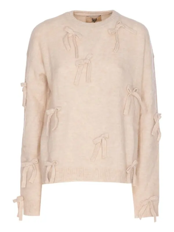 ANIYE BY Holly Bow-detail Knitwear - Nude