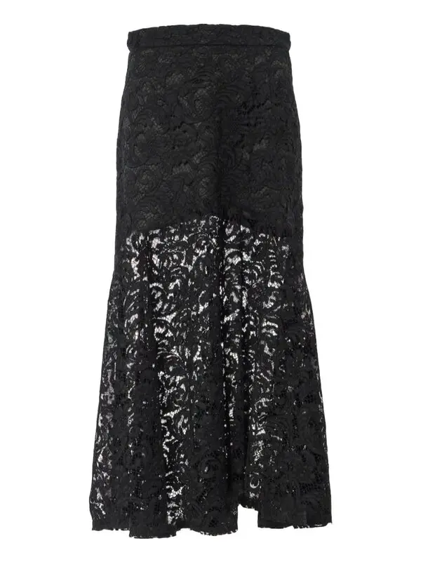 PATOU Lace Maxi Skirt - Black