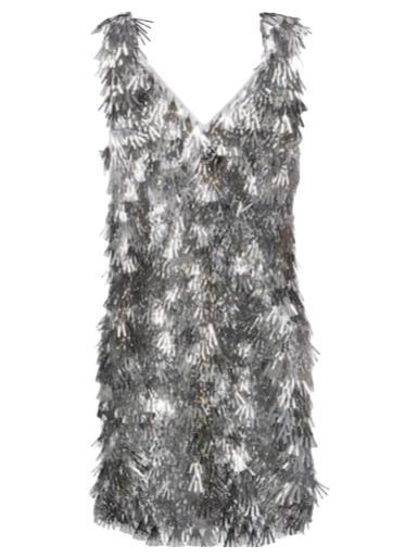 Rabanne Embellished Mini Dress - Gray
