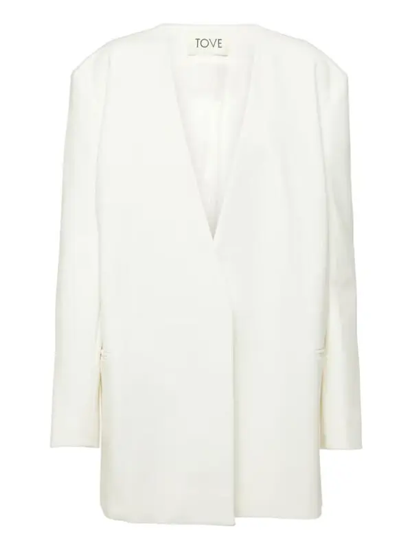 Tove Saunders Cotton-blend Jacket - White