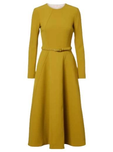 EMILIA WICKSTEAD Ucellina Belted Midi Dress - Brown