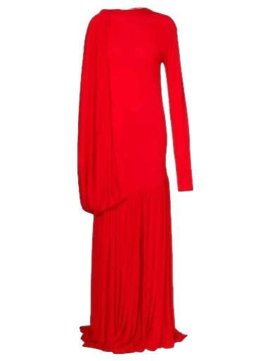 Calvin Klein Sara Draped Jersey Gown - Red
