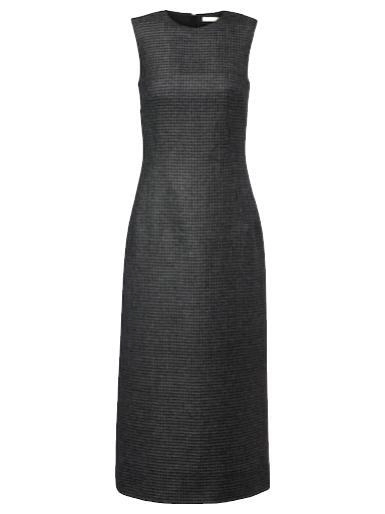 EMILIA WICKSTEAD Hartley Houndstooth Wool-blend Midi Dress - Black