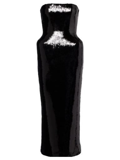 David Koma Sequined Bustier Midi Dress - Black