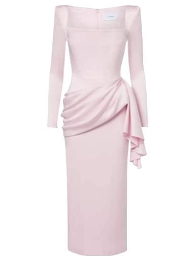 Alex Perry Draped Crêpe Satin Cocktail Dress - Pink