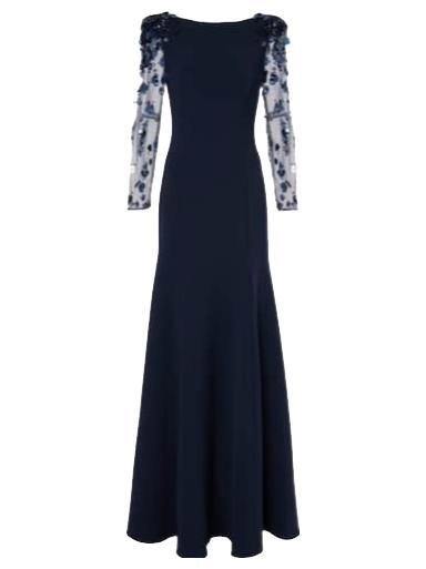 Jenny Packham Embellished Gown - Black