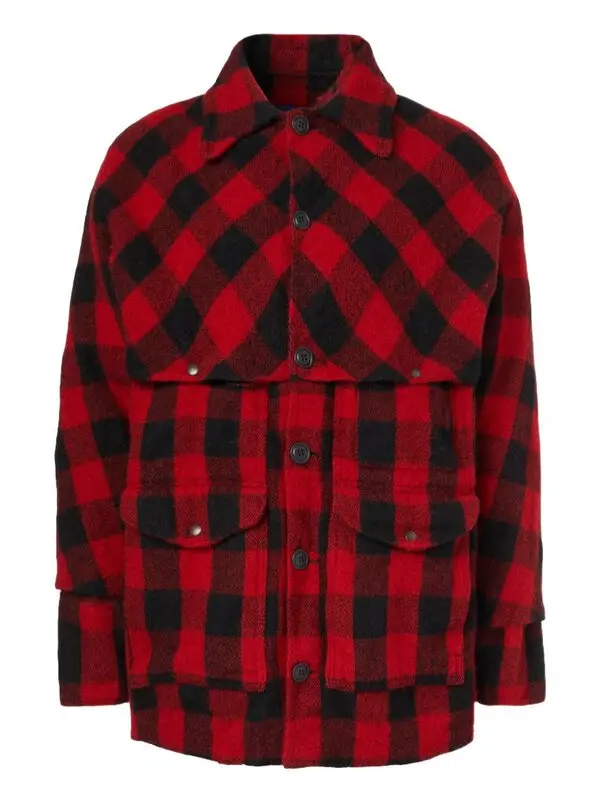 Junya Watanabe Plaid Long Sleeve Casual Jacket - Red