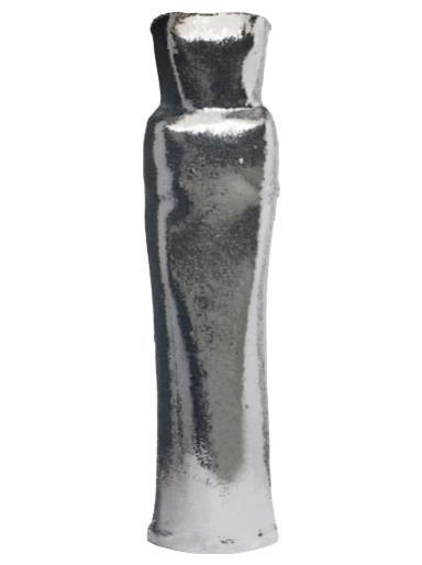 David Koma Padded Sequined Bustier Gown - Gray