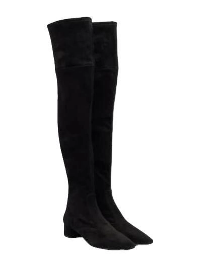 AQUAZZURA Suede Over-the-knee Boots - Black