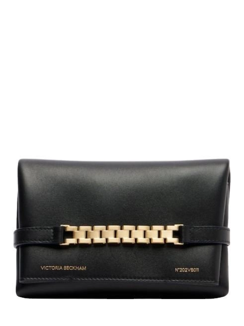 Victoria Beckham Chain Mini Leather Shoulder Bag - Black