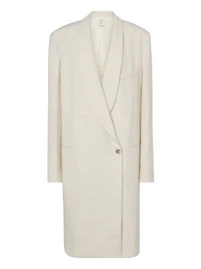Calvin Klein Evelyn Double-breasted Wool Coat - White