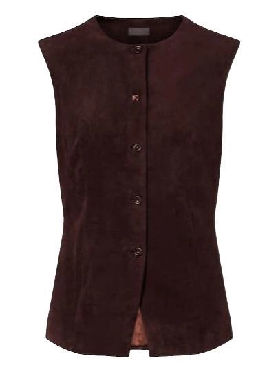 Stouls Suede Casino Vest - Black