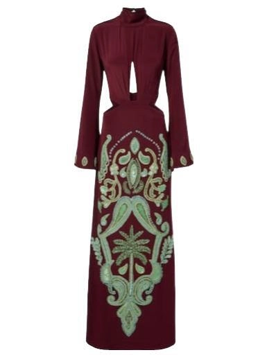 Johanna Ortiz Aurora Magica Beaded Silk Gown - Brown