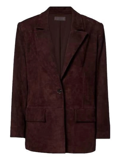 Stouls Suede Blazer - Black