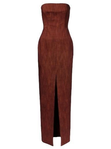 ROKSANDA Shani Wool And Cotton Bustier Gown - Brown