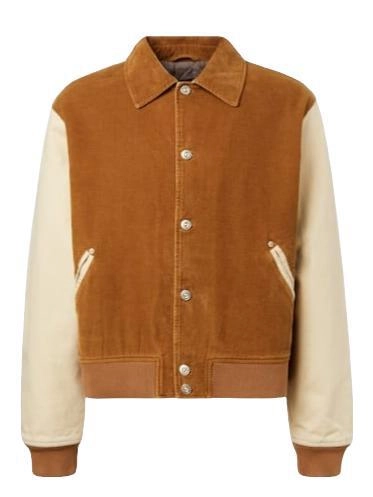 WALES BONNER Homecoming Cotton Corduroy Varsity Jacket - Brown