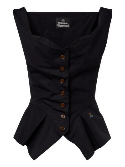 VIVIENNE WESTWOOD Monday Cotton Corset Top - Black