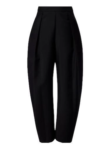 RÓHE Wool And Mohair Barrel Leg Pants - Black