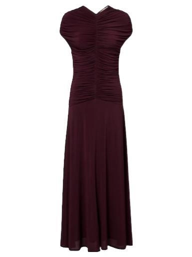 Tove Avita Ruched Jersey Maxi Dress - Black