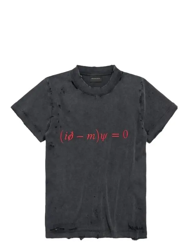 Balenciaga Dirac Equation Fitted T-shirt - Black/red