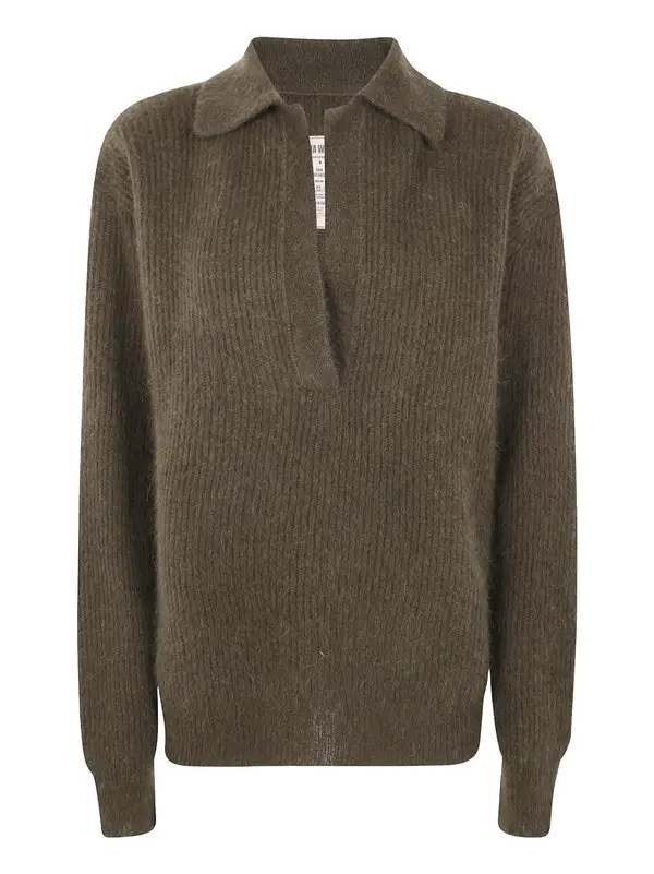 UMA WANG Long-sleeved Lapel Sweater - No