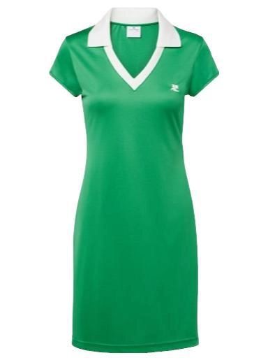COURREGES Courrèges Jersey Polo Mini Dress - Green