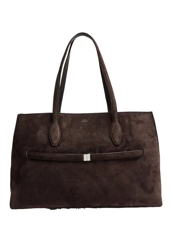 TOTEME Suede Shopper Tote Bag - Black