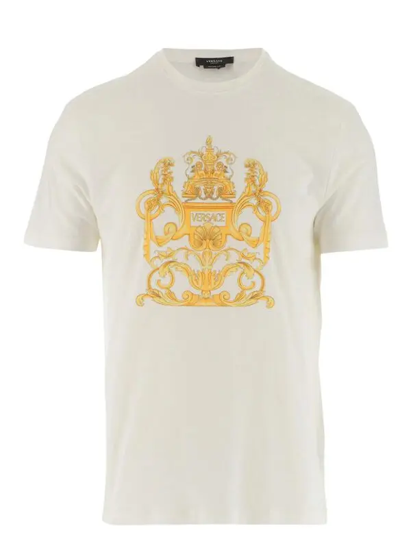 Versace Baroque-pattern Print T-shirt - White