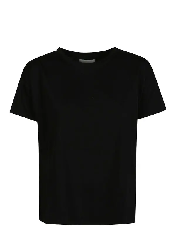 Loulou De Saison Round Neck Short Sleeve T-shirt - Black