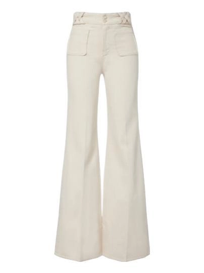 Dorothee Schumacher Cotton And Linen Flared Trousers - White