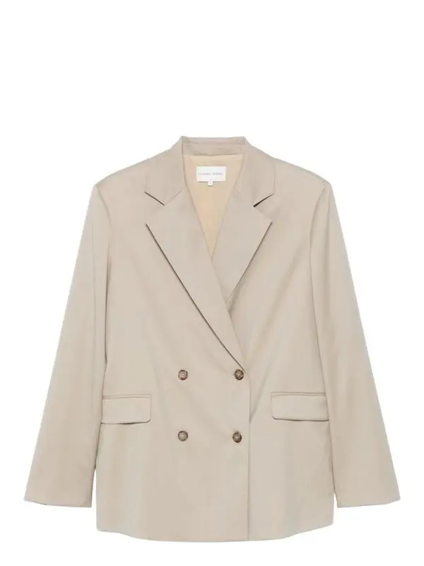 Loulou De Saison Double-breasted Suit Jacket - Nude