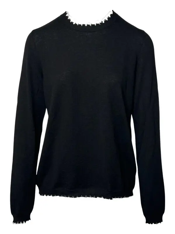 Avant Toi Long-sleeve Sweater With Round Neck - Black