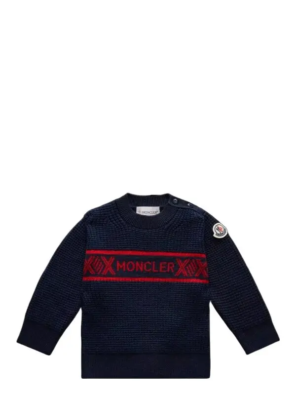 Moncler Logo Wool Jumper - Midnight Blue
