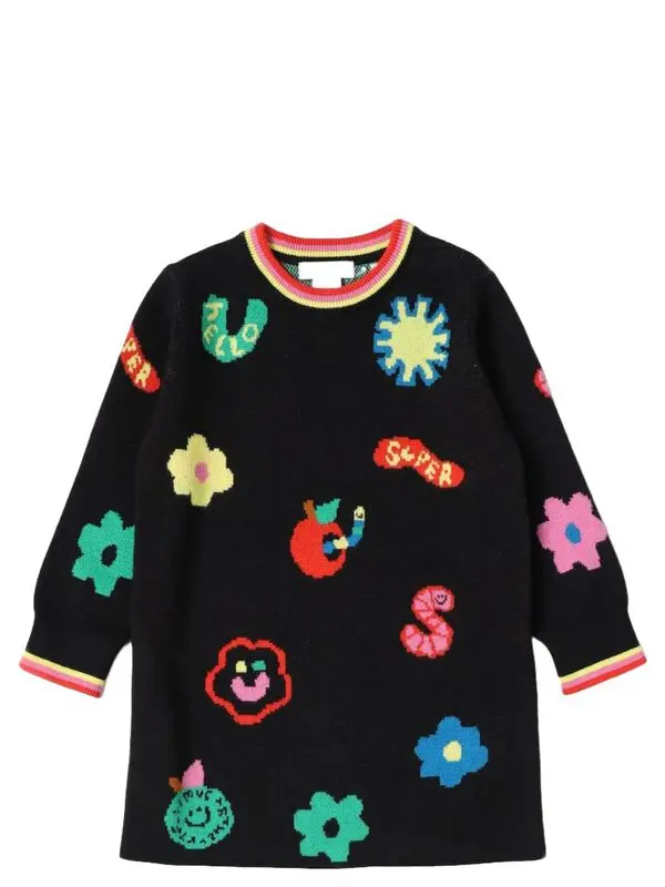 Stella McCartney Jacquard Knitted Dress - Black