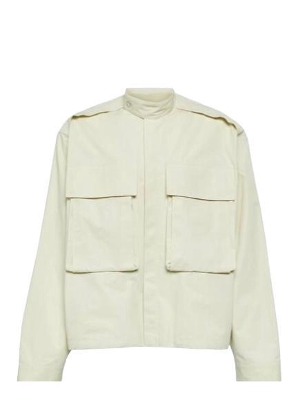 JIL SANDER Oversized Cotton Jacket With Flap Pockets - White