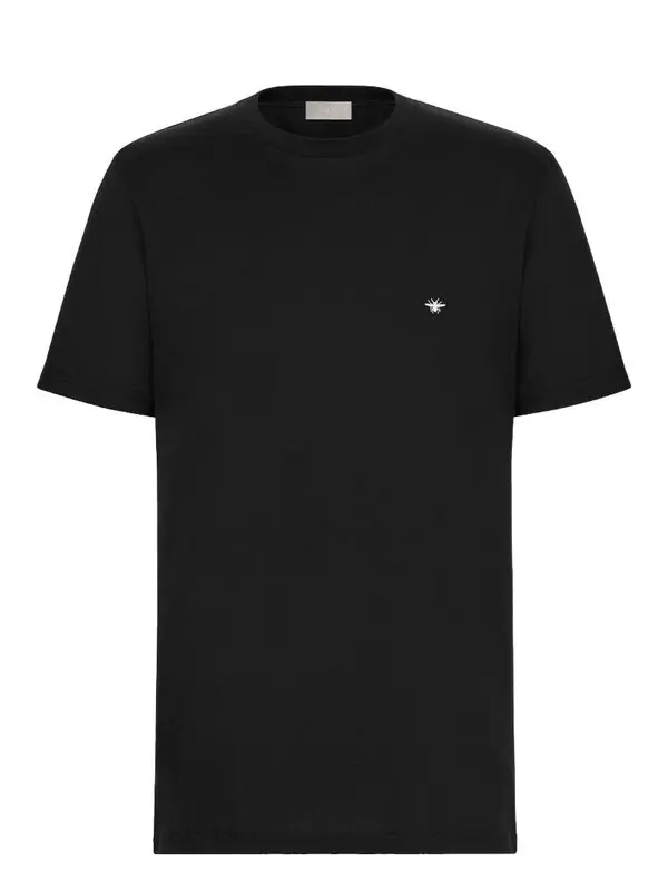 Dior T-shirt With Bee Embroidery - Black